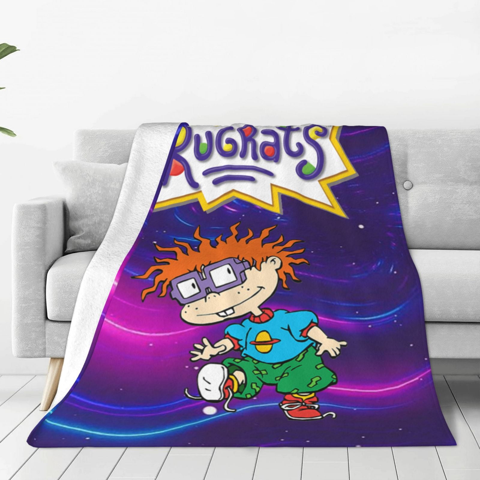 Rugrats Throw Blanket Couch Bed Sofa Soft Lightweight Warm Cozy Flannel ...