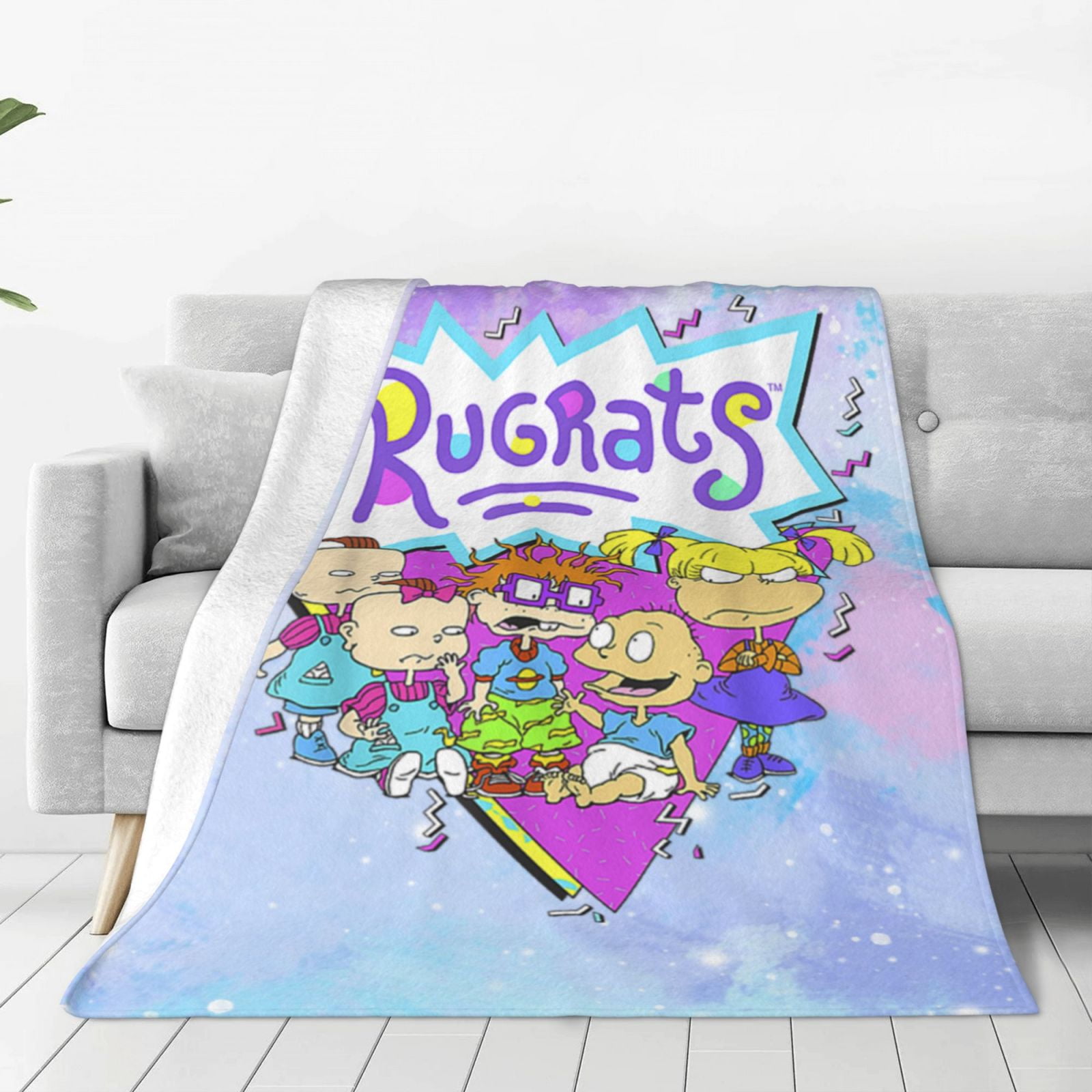Rugrats Throw Blanket Couch Bed Sofa Soft Lightweight Warm Cozy Flannel ...
