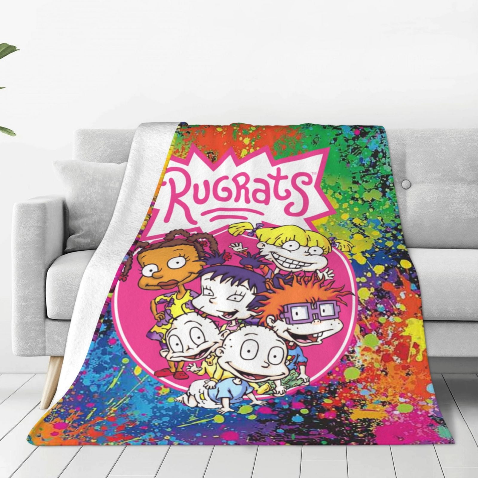 Rugrats Throw Blanket Couch Bed Sofa Soft Lightweight Warm Cozy Flannel ...