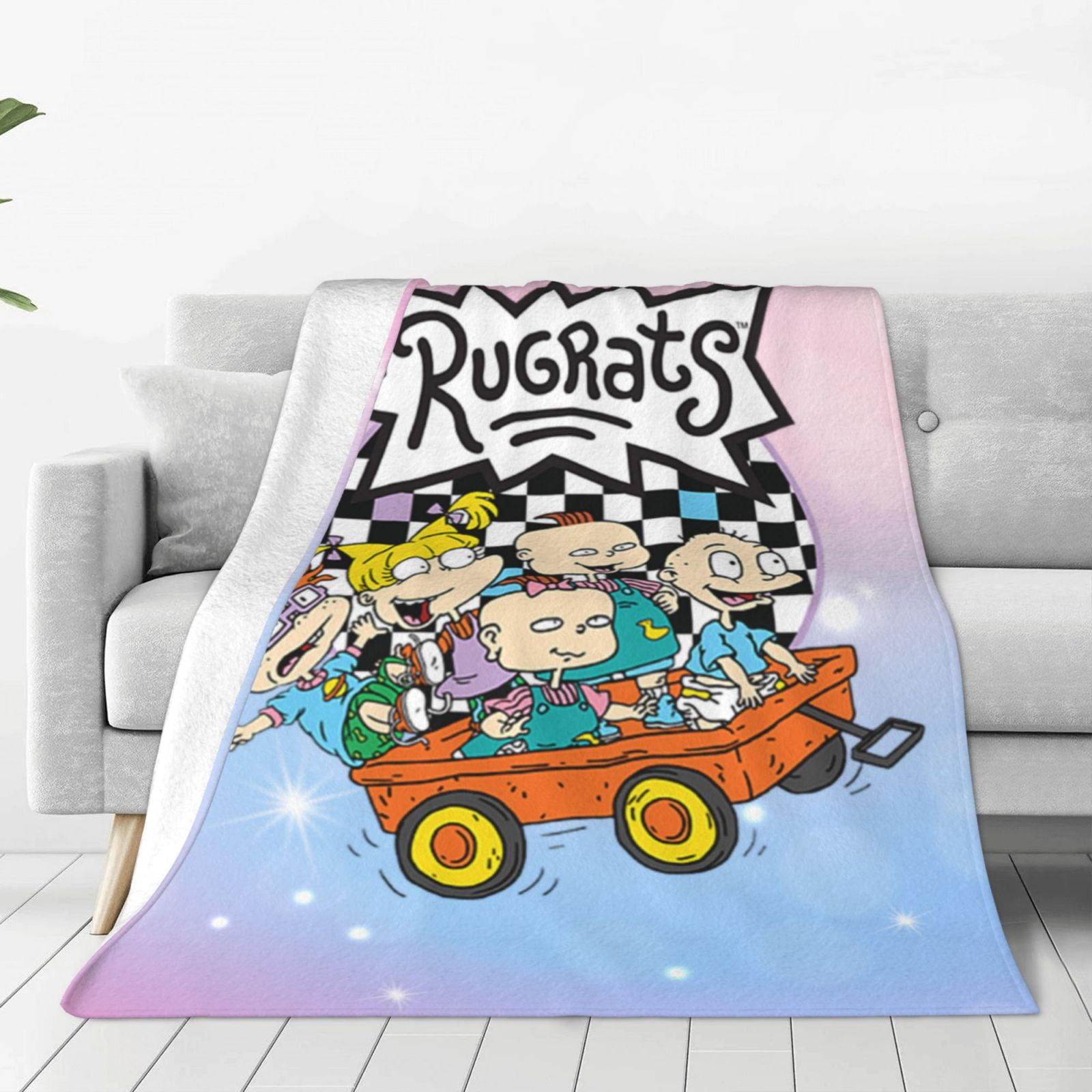 Rugrats Throw Blanket Couch Bed Sofa Soft Lightweight Warm Cozy Flannel ...