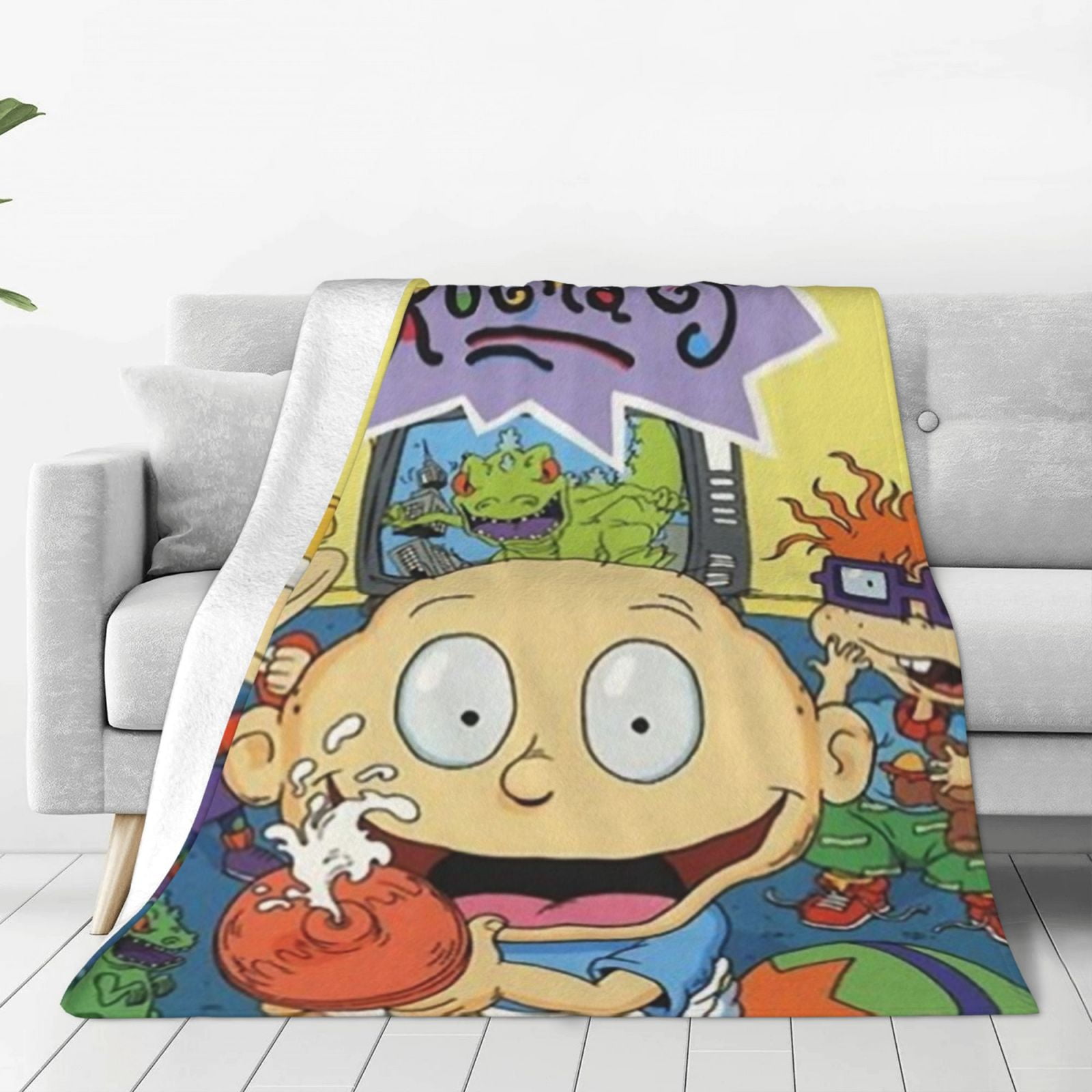 Rugrats Throw Blanket Couch Bed Sofa Soft Lightweight Warm Cozy Flannel ...