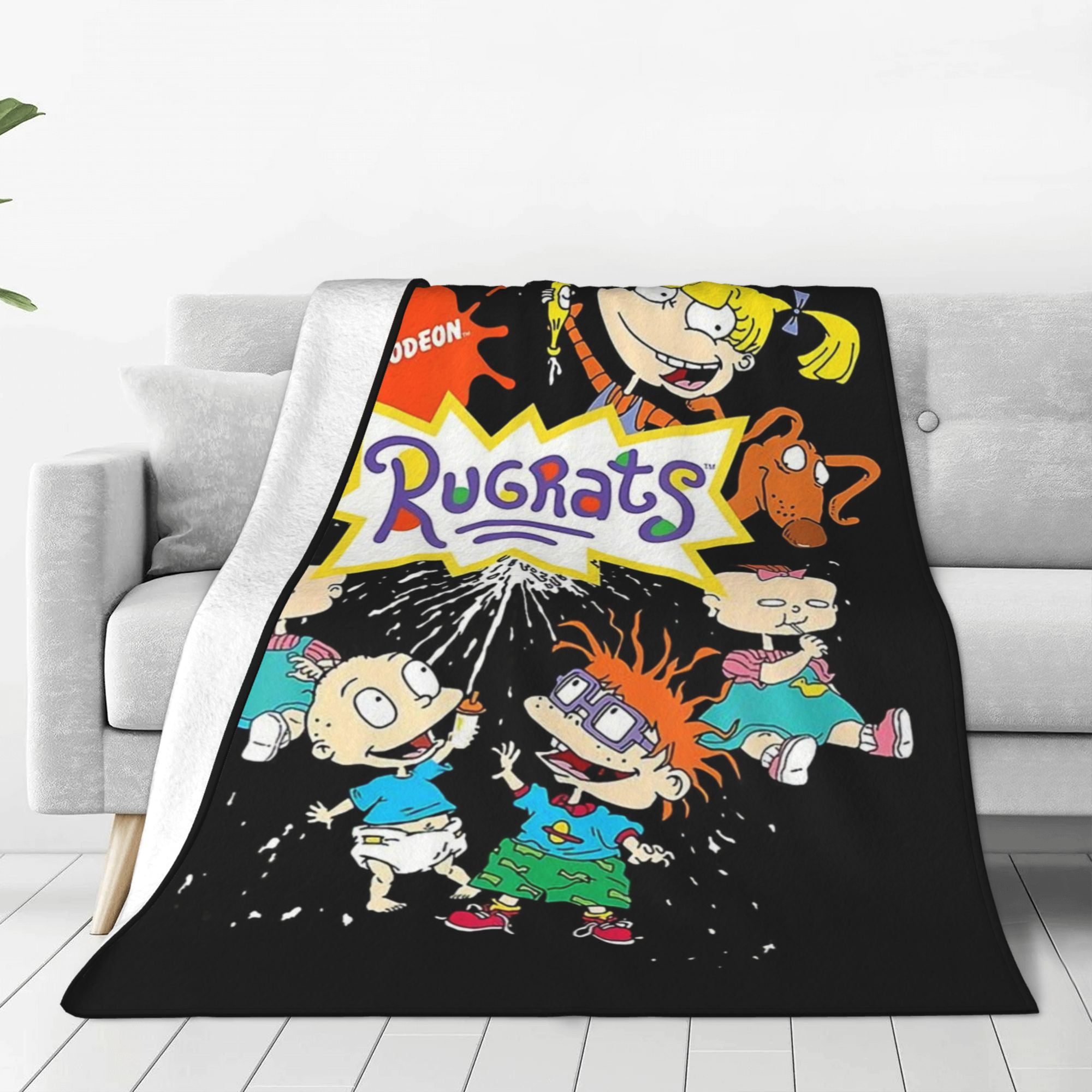 Rugrats Throw Blanket Soft Plush Travel Blanket For Bedroom Living Room ...