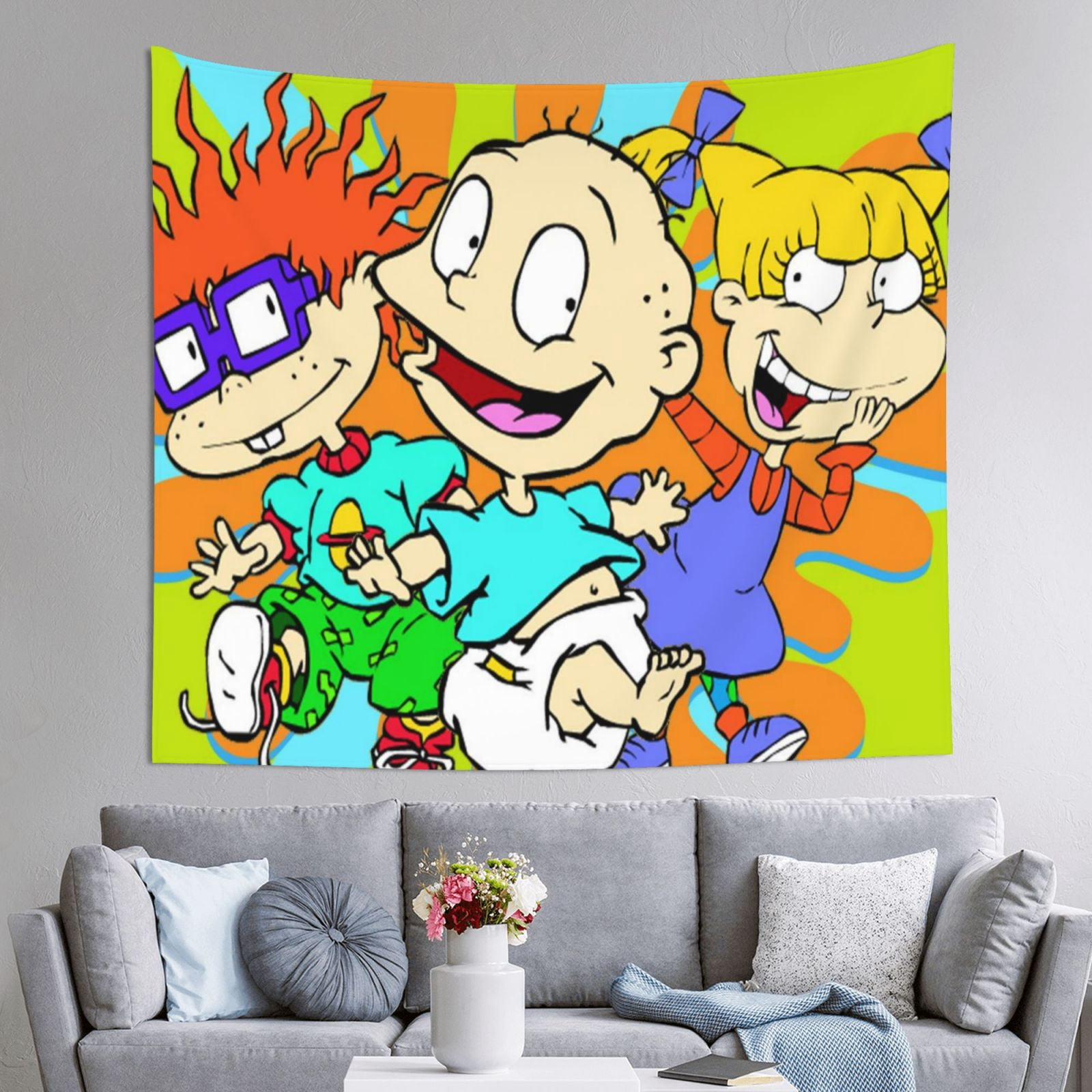 Rugrats Wall Tapestry Cartoon Poster Wall Hanging Tapestry for College ...