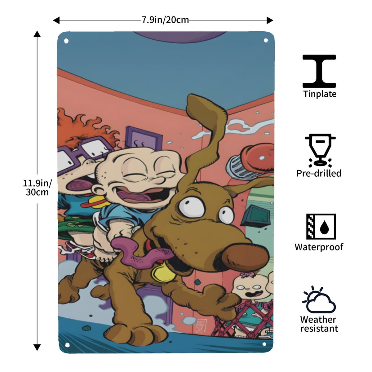 Rugrats-themed Tin Painting tin canvas, 8×12 in (20×30 cm), HD printing ...