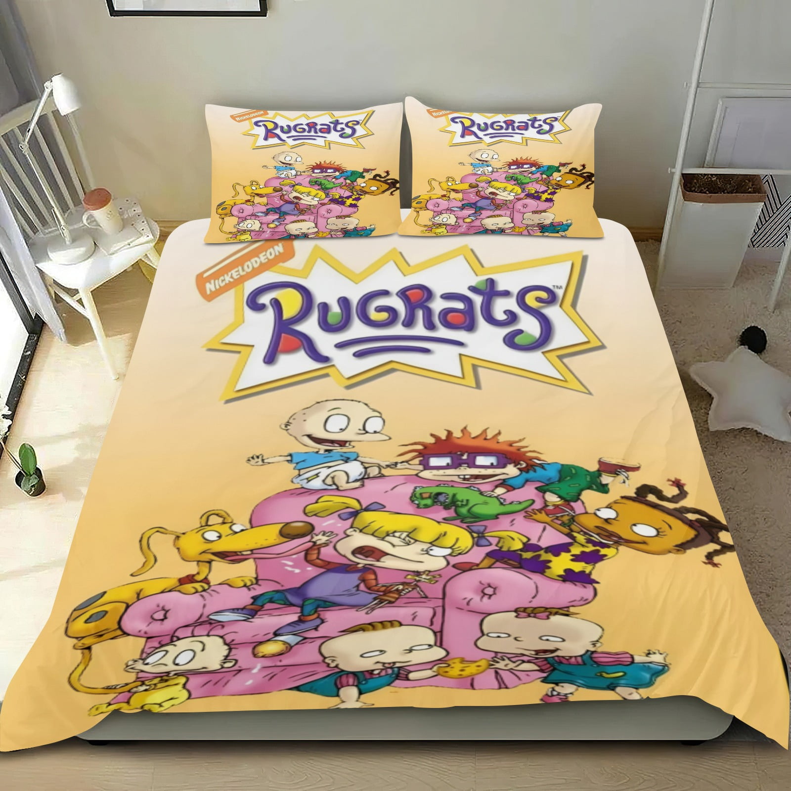 Rugrats thin bedding set has an iconic print, Perfect for fans, it adds ...