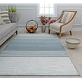 Rugs America Amabella IV20A Swiss Blue Abstract Vintage Gray Area Rug ...