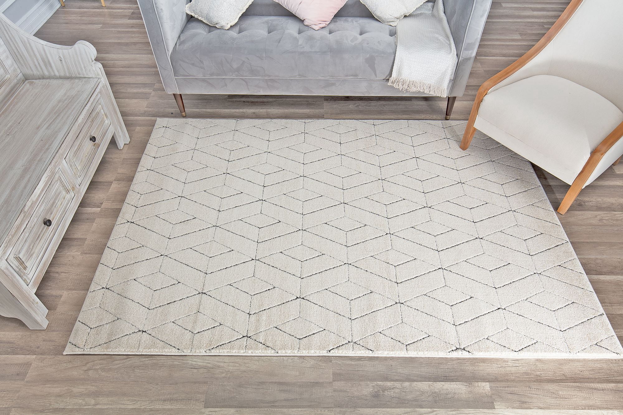 Chanai CN10A 2x4 Area Rug - Stylish Geometric Design - Walmart.com