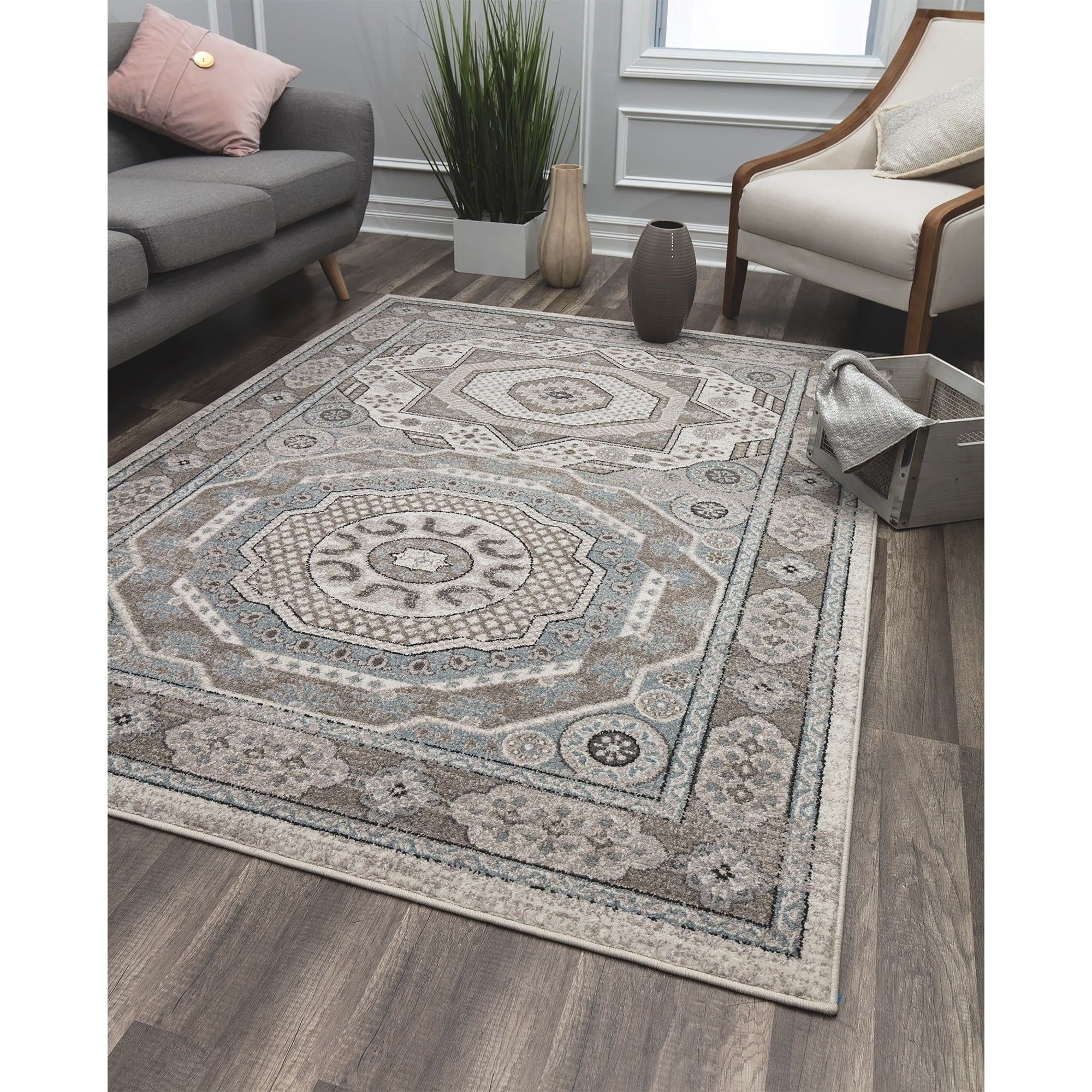 Rugs America Crane Vintage Transitional Rug 5' x 7' 5' x 8' Entryway ...
