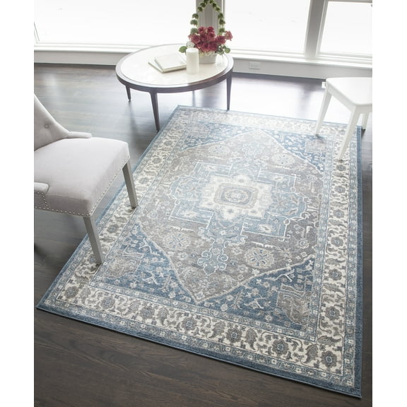 Free Shipping! Rugs America Luster Shag Area Rug 18x27 Powder Blue ...