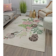 Rugs America Hanna VA40C Rose Garden Gray Floral Transitional Beige ...