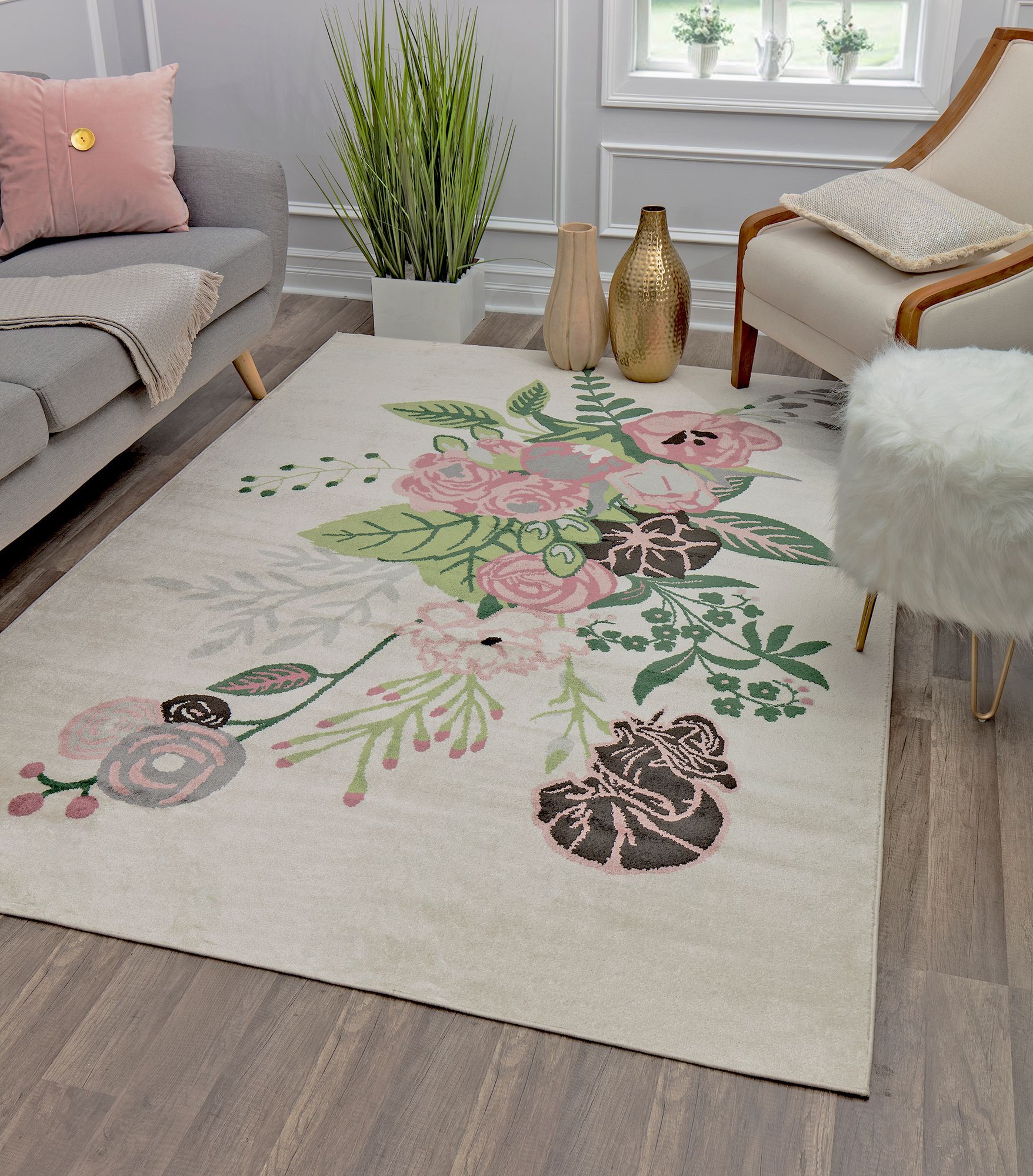 ABPHQTO Watercolor Flower Floral Doormat Entrance Rug Area Rug Floor ...