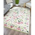 Rugs America Hanna VA30C Gardenia Pink Ivory Floral Transitional White ...