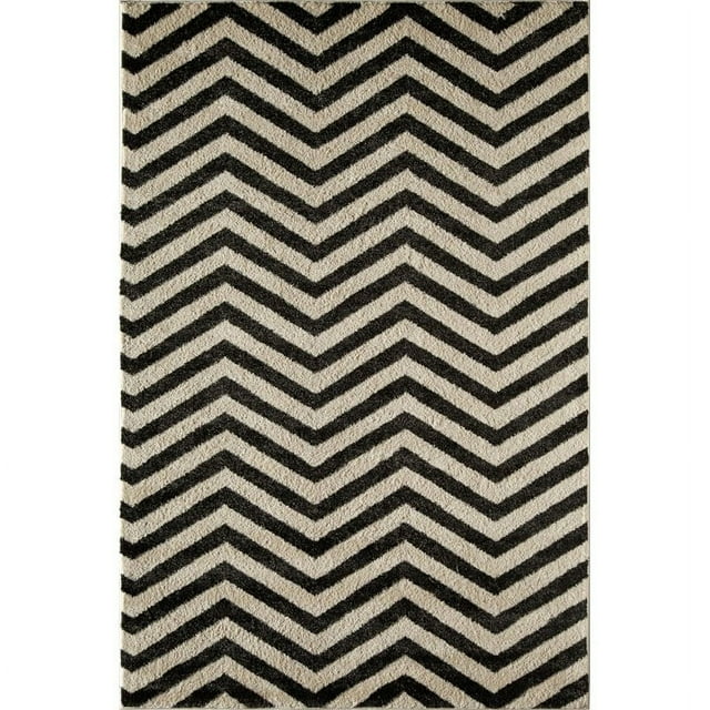 Rugs America Hudson Black Chevron Area Rug - Walmart.com