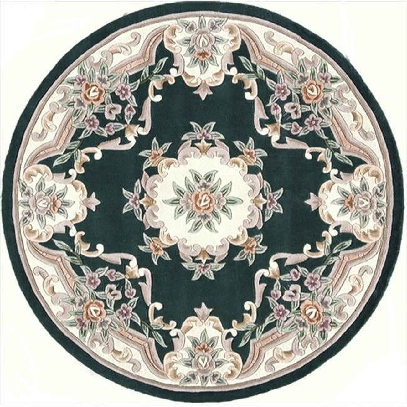 Rugs America Inez Hand-Tufted Wool Oriental Area Rug (6') - 6'Round ...