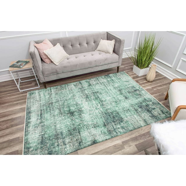 Rugs America Isle IG30A Green Grooves Transitional Vintage Green Area ...