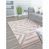 Rugs America Mika MO10A Strawberry Milk Geometric Contemporary Pink ...