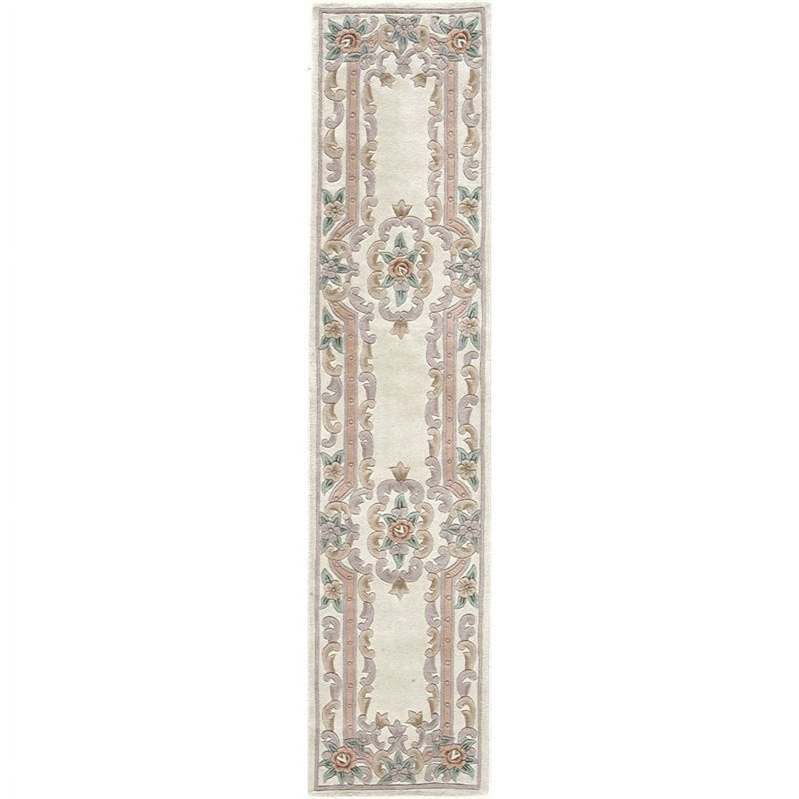 Rugs America New Aubusson Collection Ivory 510-201 Traditional European ...