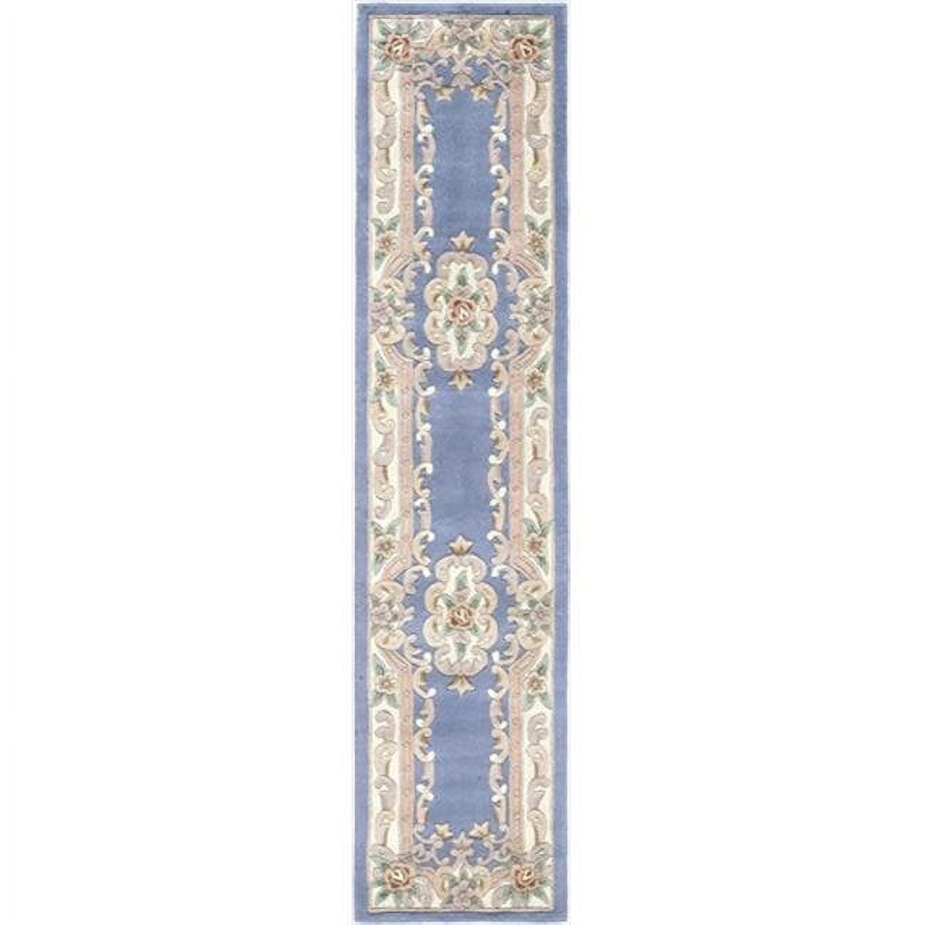 Rugs America New Aubusson Collection Light Blue 510-208 Traditional ...