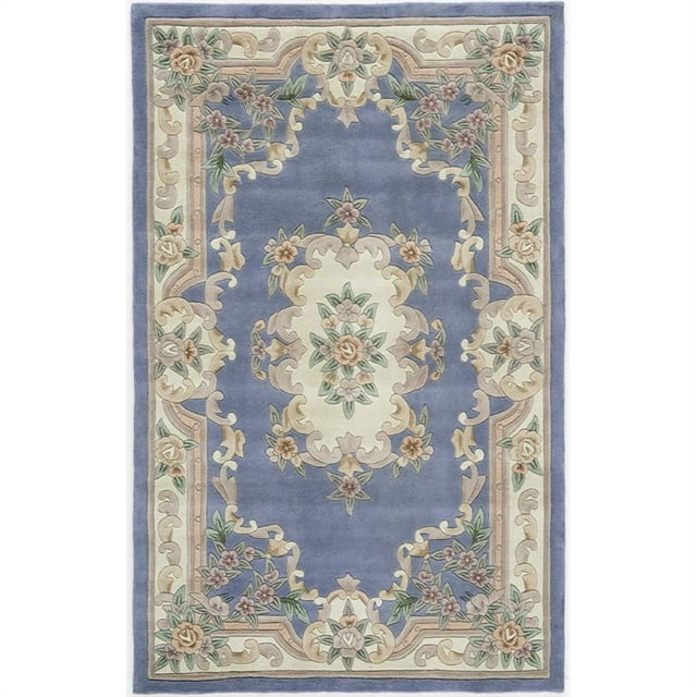 Rugs America New Aubusson Collection Light Blue 510-208 Traditional ...
