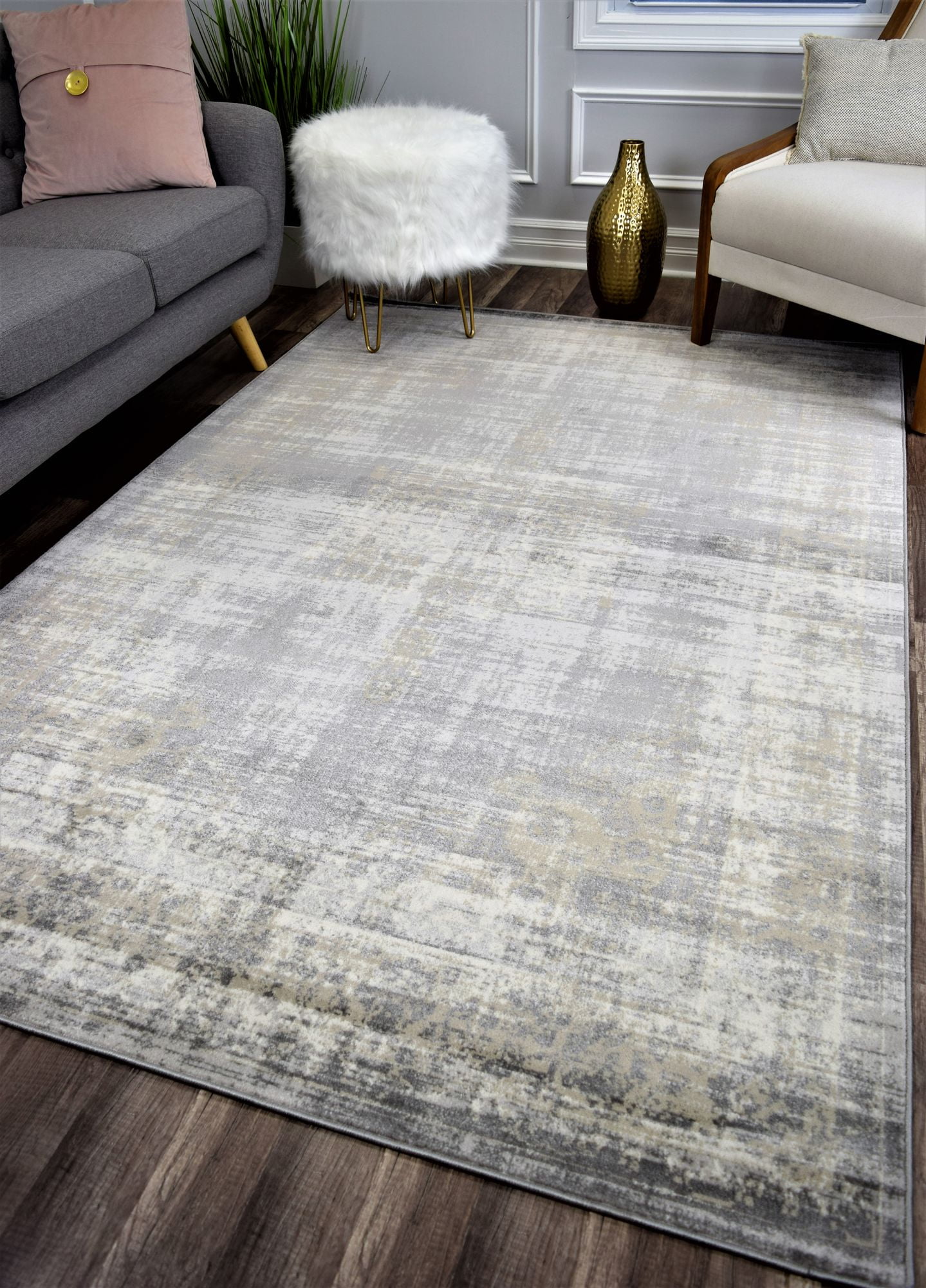 Rugs America Riley Collection Driftwood Gray RY30A Vintage Transitional ...