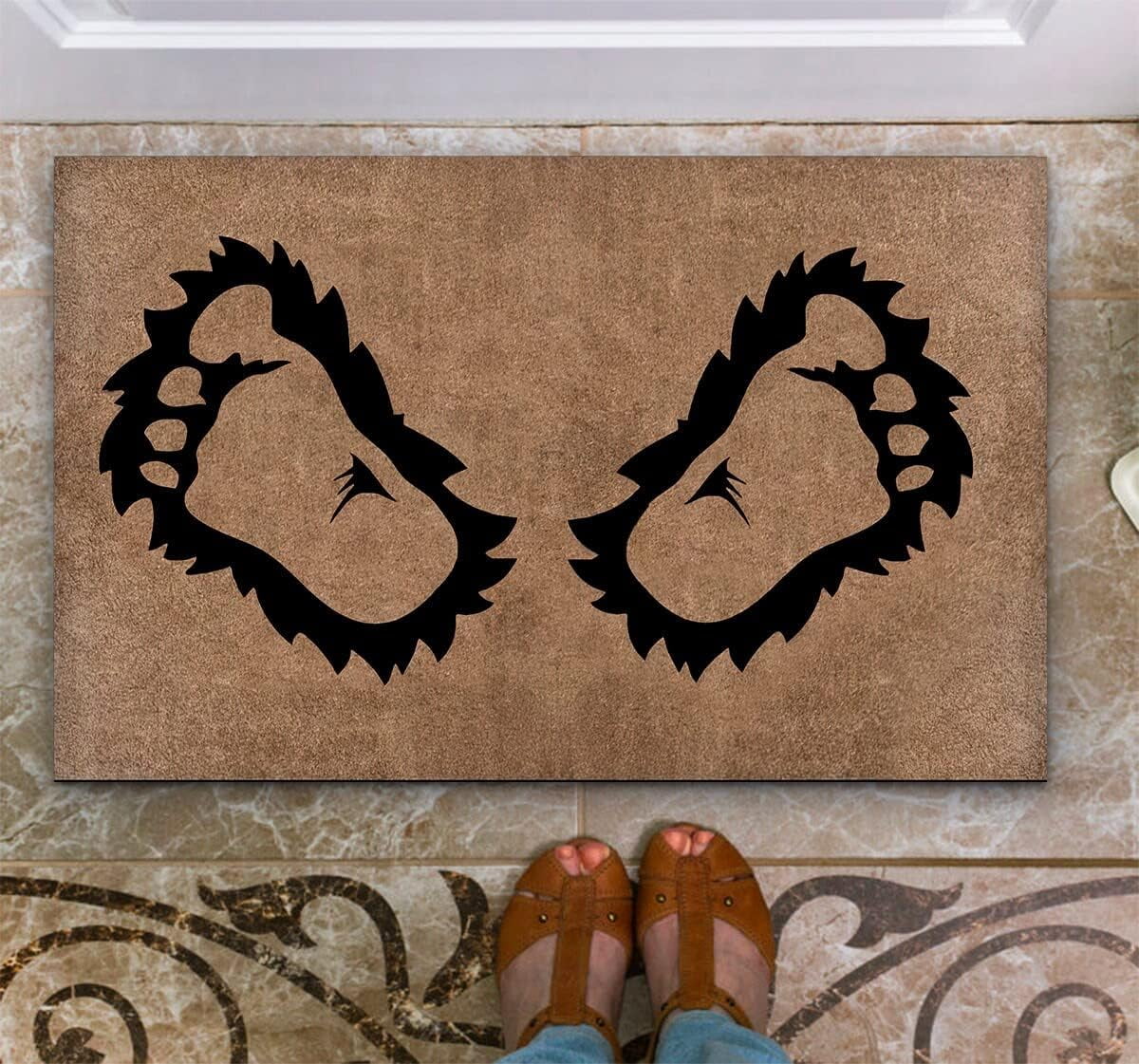 Rugs for Bedroom Men Bigfoot Foot Doormat Bigfoot Lovers Home ...