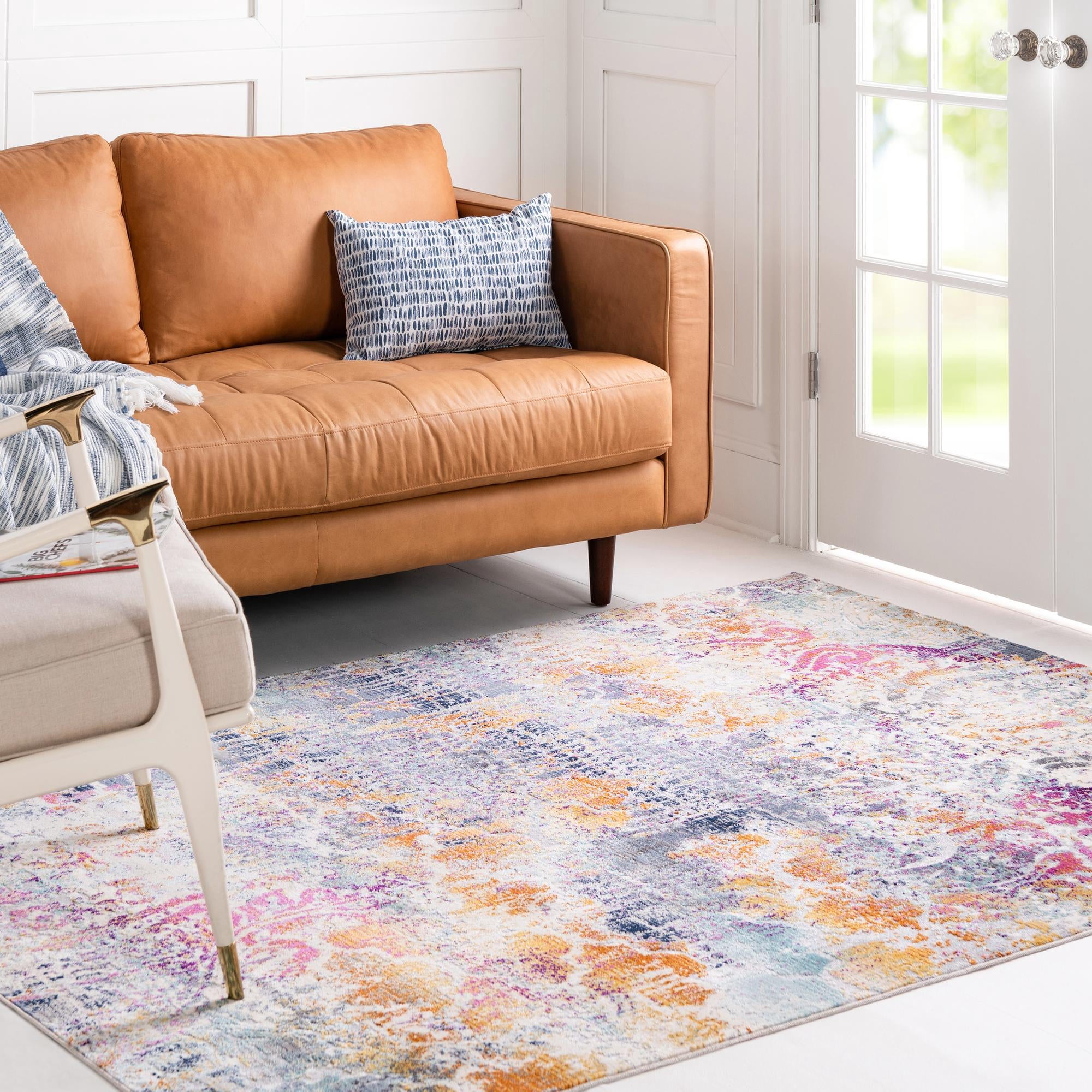 Rugs.Com Malibu Collection Area Rug ‚Äì 9' x 12' Multi Low-Pile Rug ...