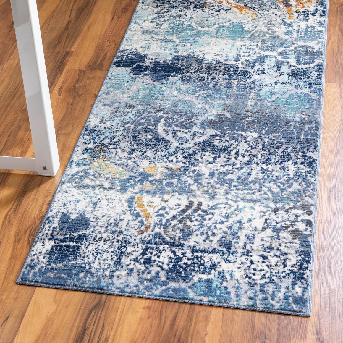 Rugs.Com Malibu Collection Runner Rug ‚Äì 10 Ft Runner Blue Low-Pile ...