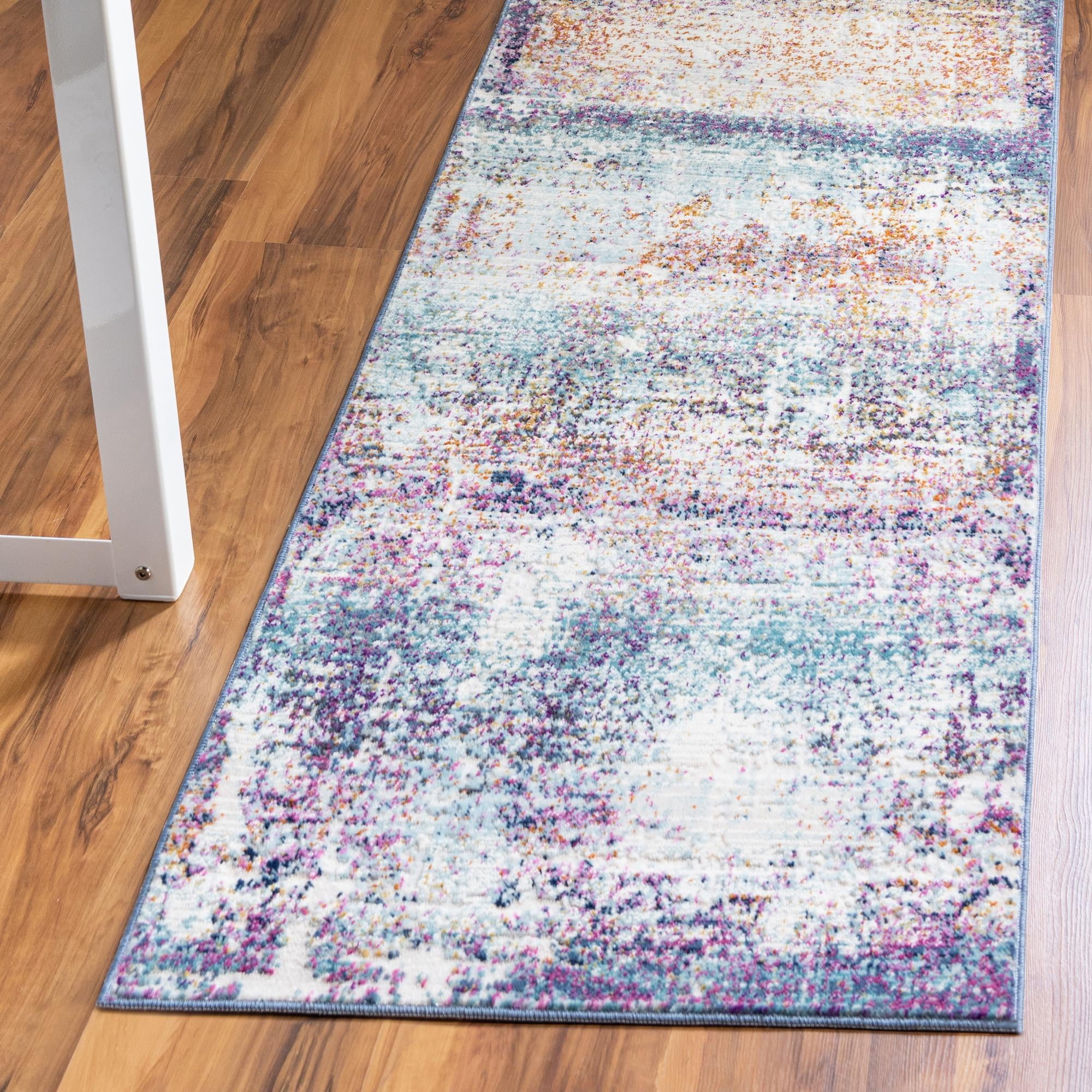 Rugs.Com Malibu Collection Runner Rug ‚Äì 10 Ft Runner Multi Low-Pile ...
