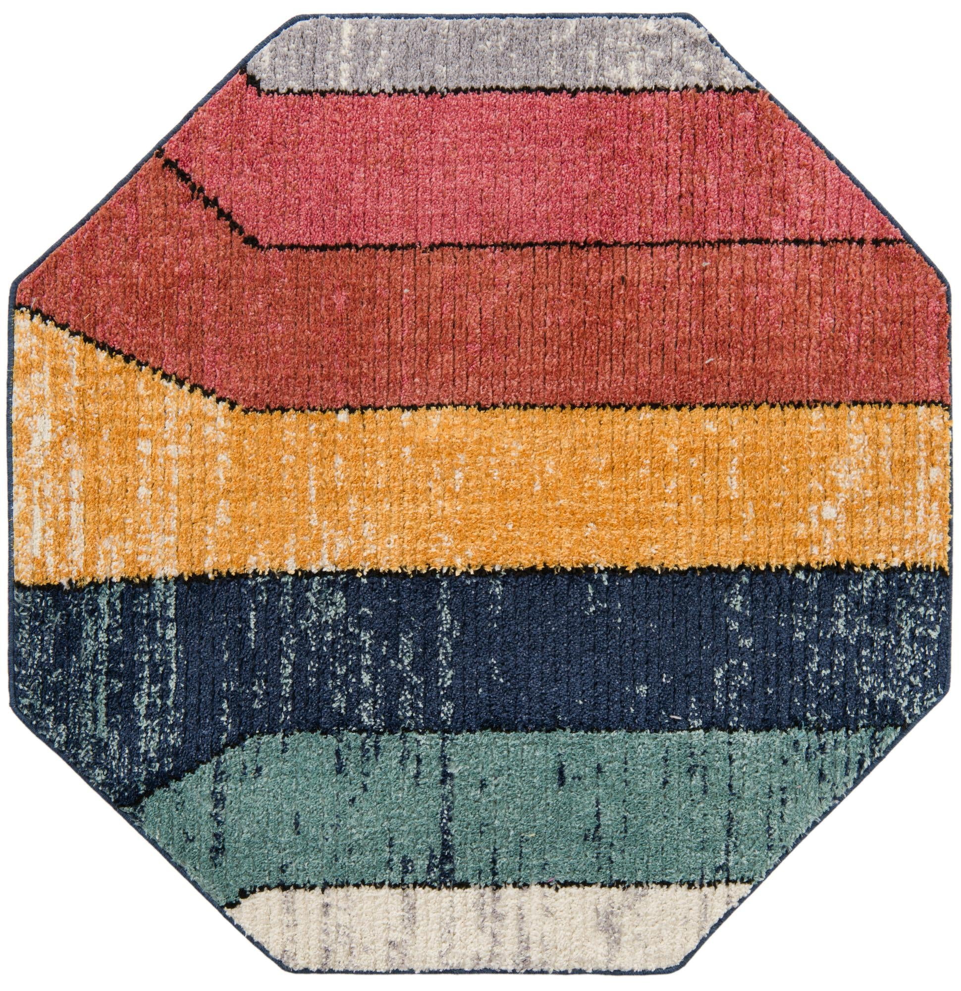 Rugs.Com Tagine Collection Rug – 5 Ft Octagon Multi Medium-Pile Rug ...