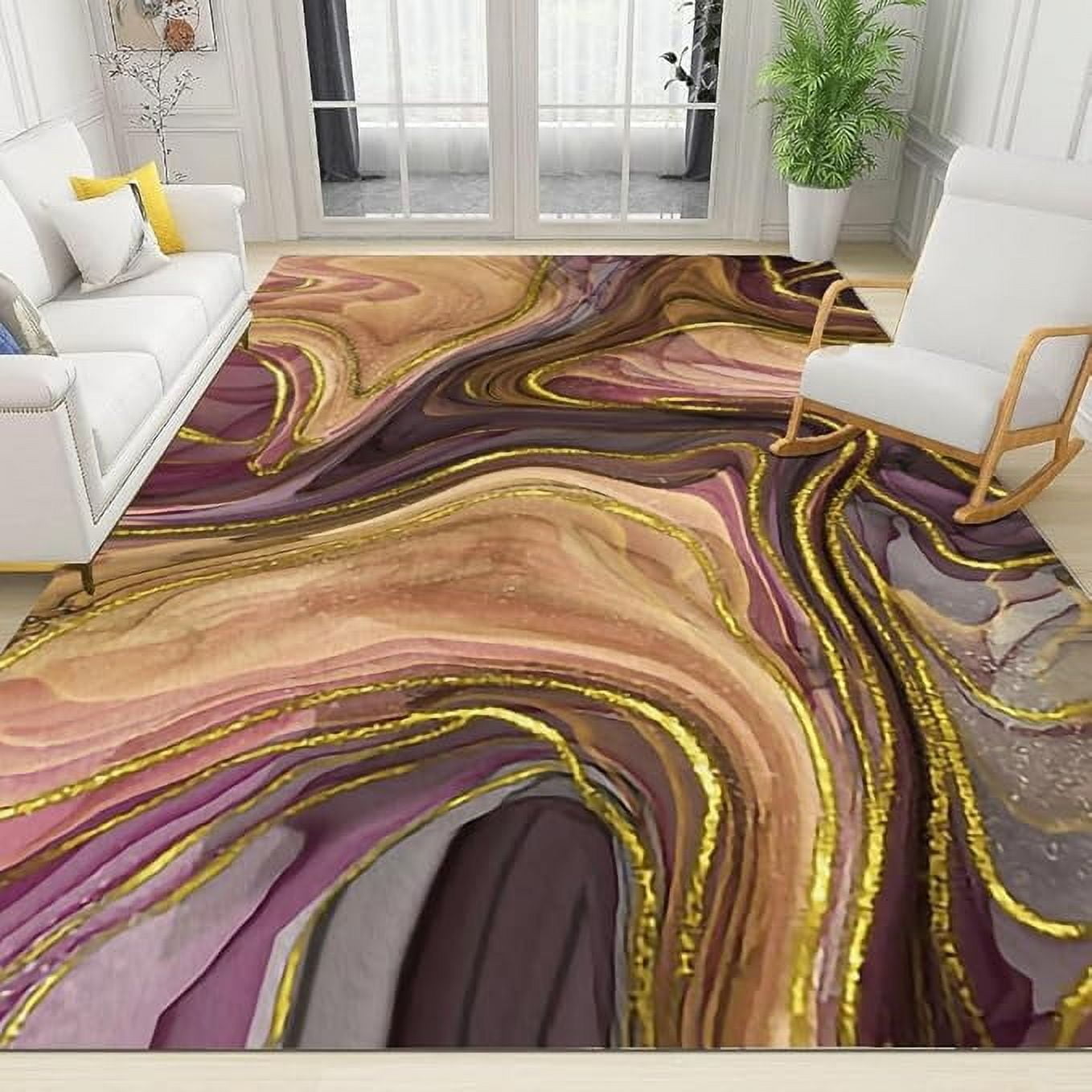 Rugs For Bedroom Luxury Purple Gold Marble Conference Room Carpet ...
