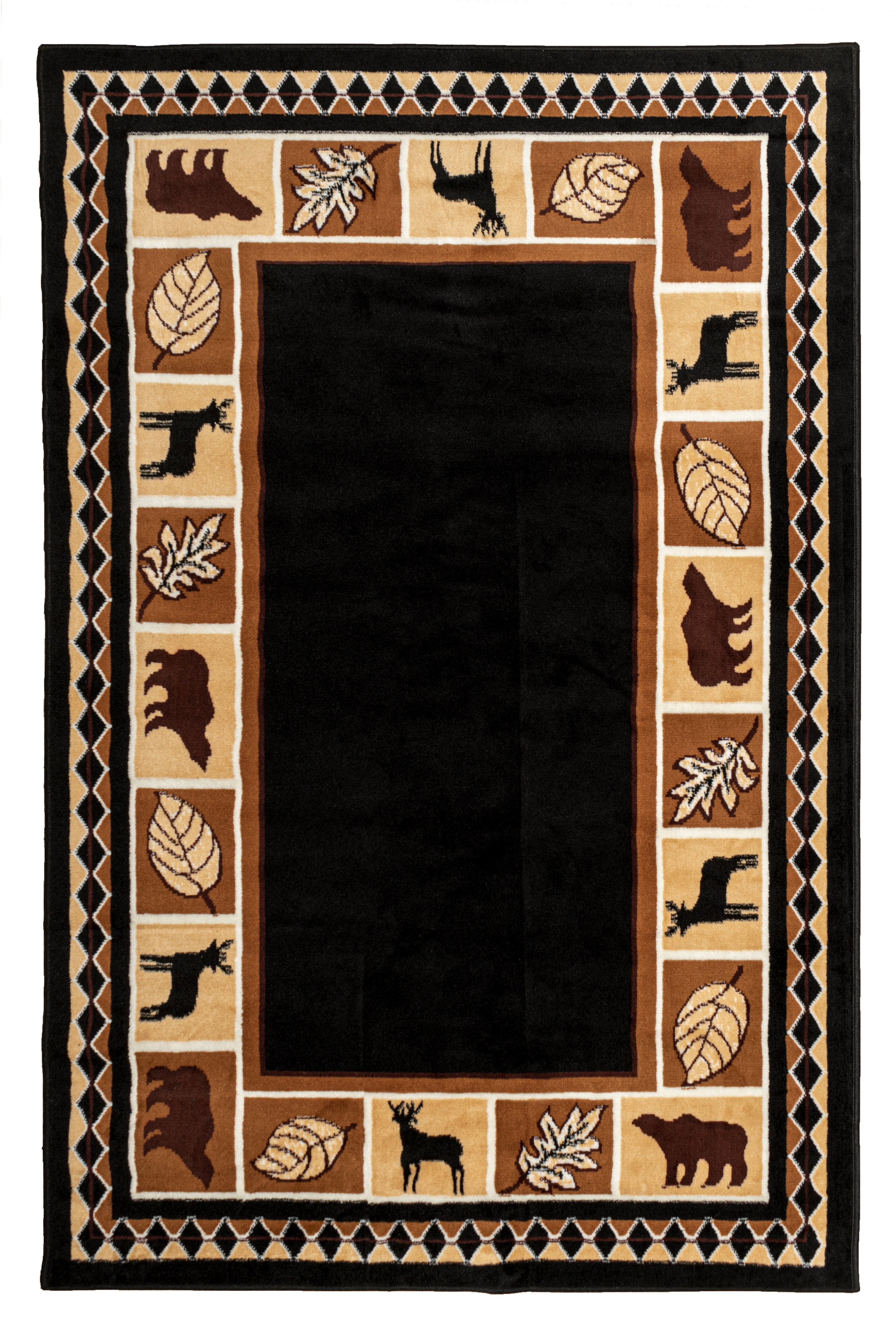 Furnishmyplace Furnish my Place Black Wildlife Bear Rustic Moose Area ...