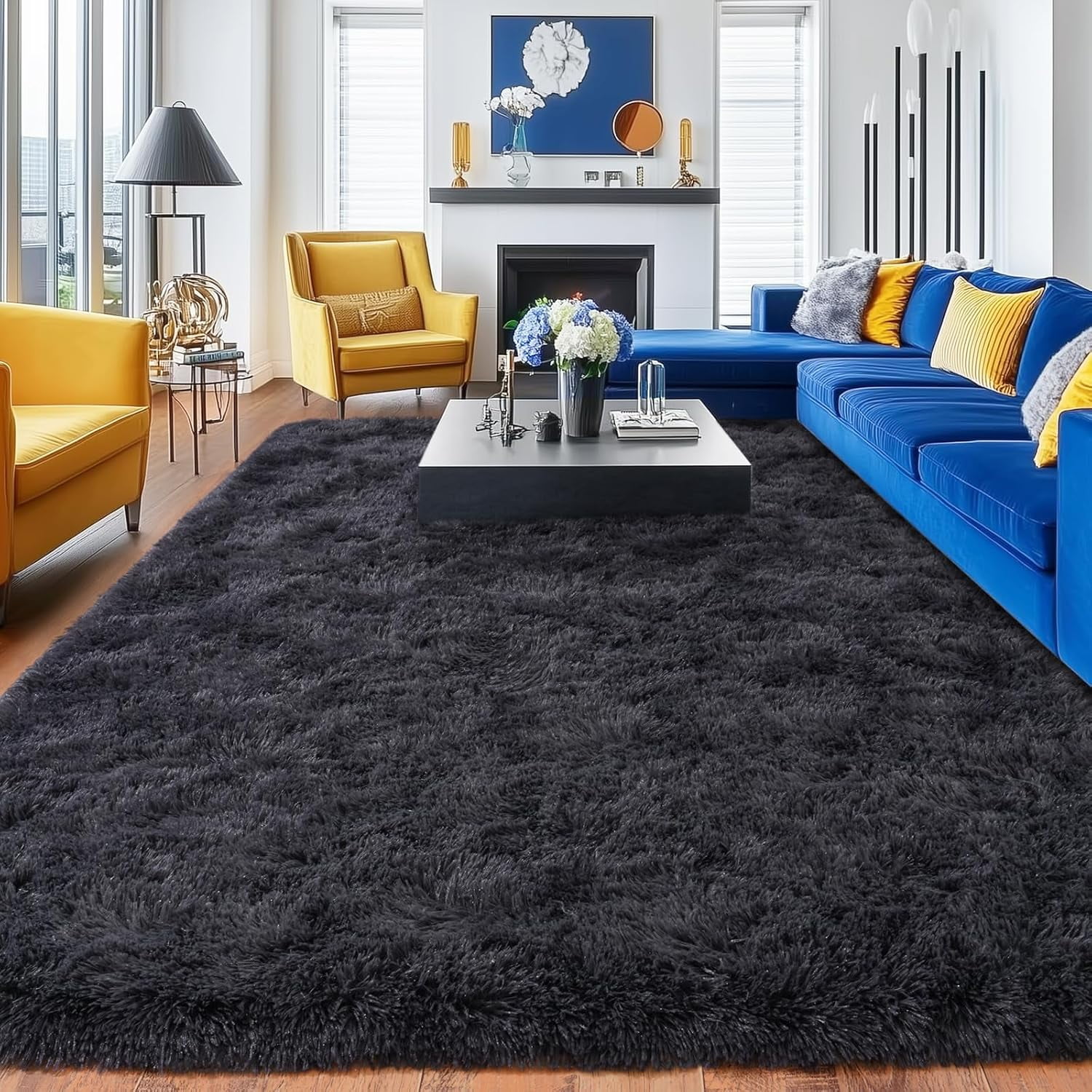 Rugs for Living Room 5x7, Soft Shaggy Modern Shag Area Rug for Bedroom ...