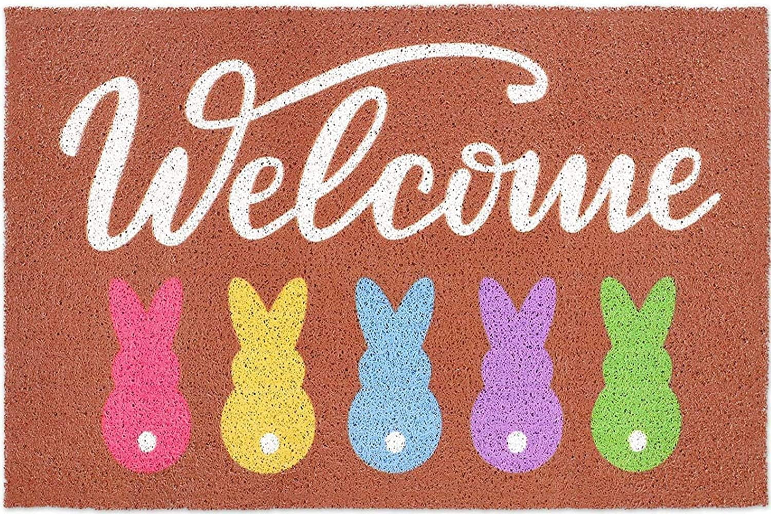 Rugs for Living Room Easter Welcome Bunny Peeps Spring Gift Home Front ...