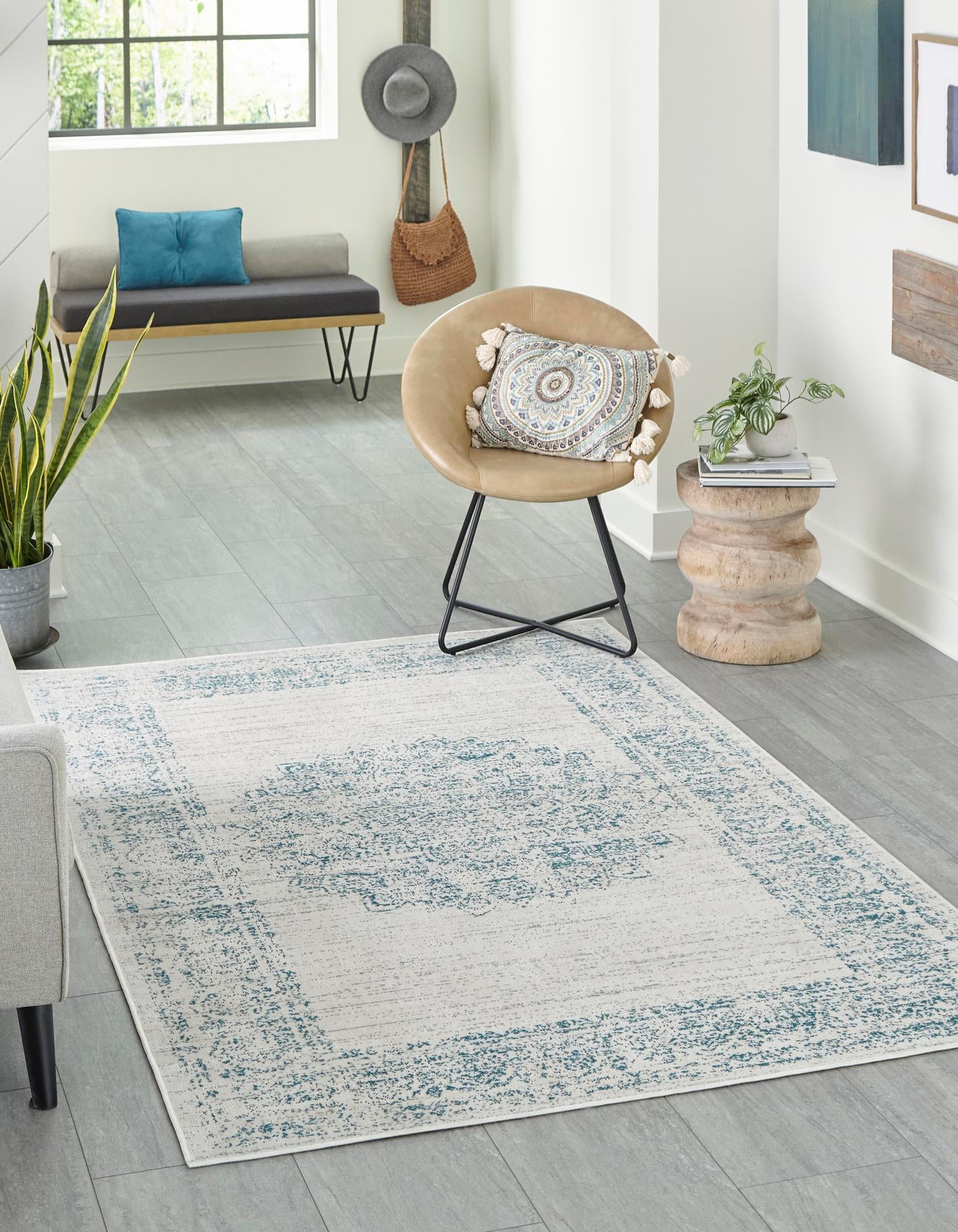 Rugs.com Aarhus Collection Rug – 5' x 8' Cream Low Rug Perfect For ...