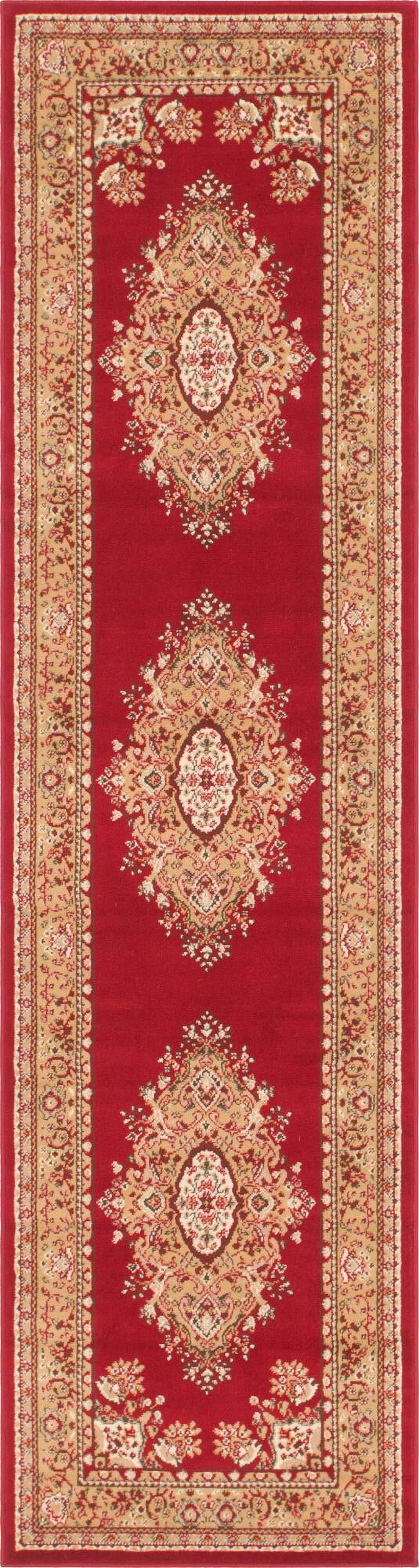 Rugs.com Amaya Collection Rug – 10 Ft Runner Burgundy Medium Rug ...