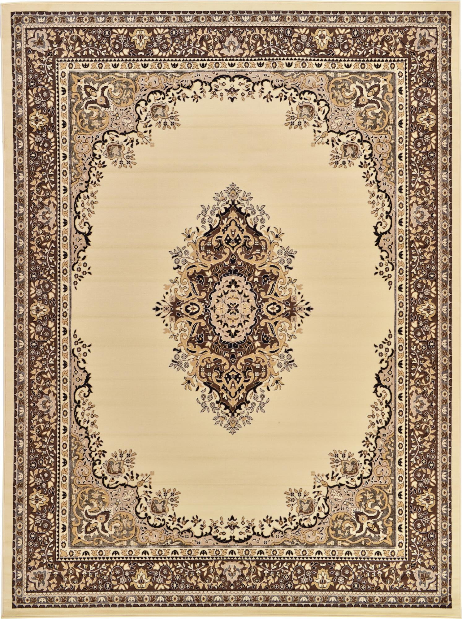 Rugs.com Amaya Collection Rug – 10' x 13' Ivory Medium Rug Perfect For ...