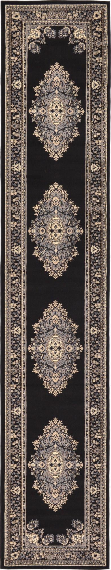 Rugs.com Amaya Collection Rug – 16 Ft Runner Black Medium Rug Perfect ...