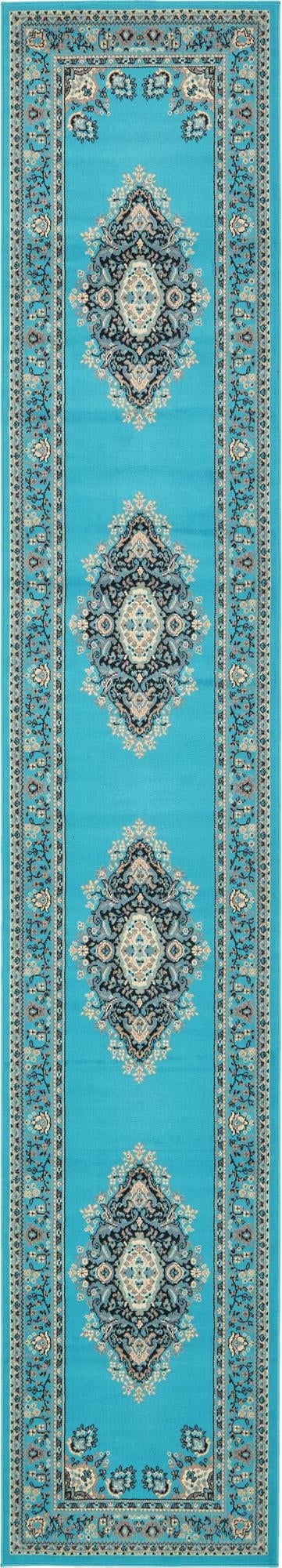 Rugs.com Amaya Collection Rug – 16 Ft Runner Turquoise Medium Rug ...
