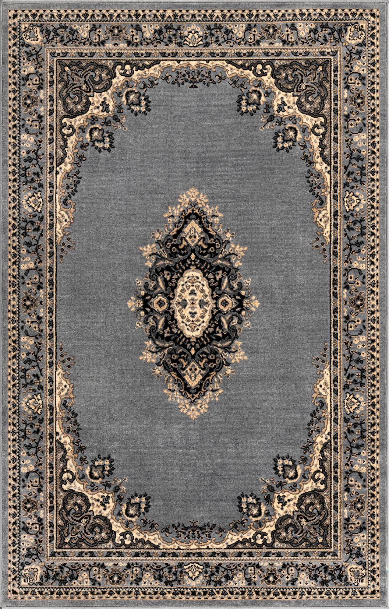 Rugs.com Amaya Collection Rug – 5' x 8' Gray Medium Rug Perfect For ...