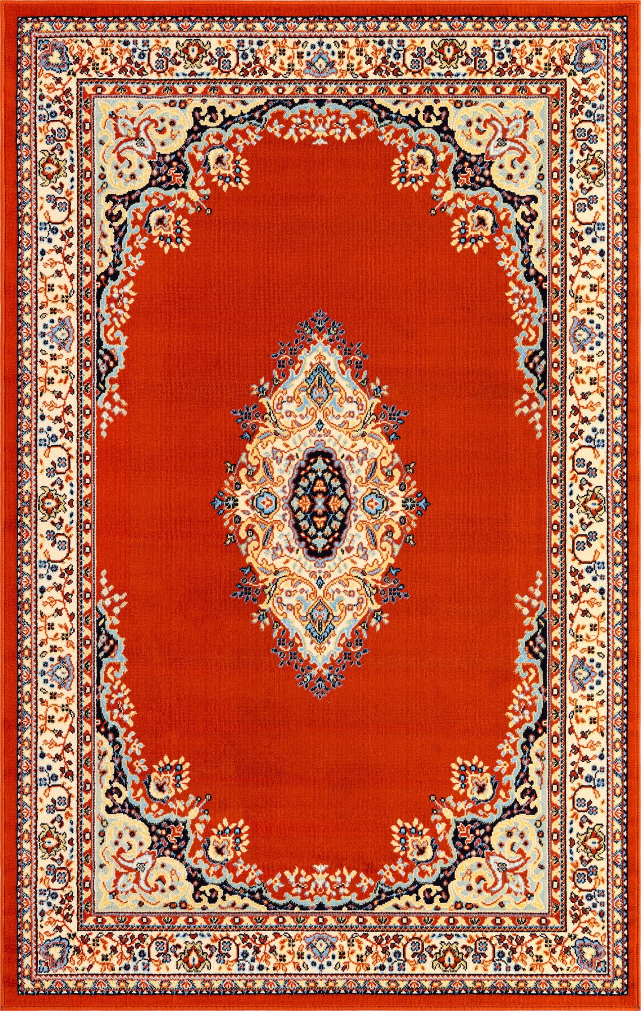 Rugs.com Amaya Collection Rug – 5' x 8' Terracotta Medium Rug Perfect ...