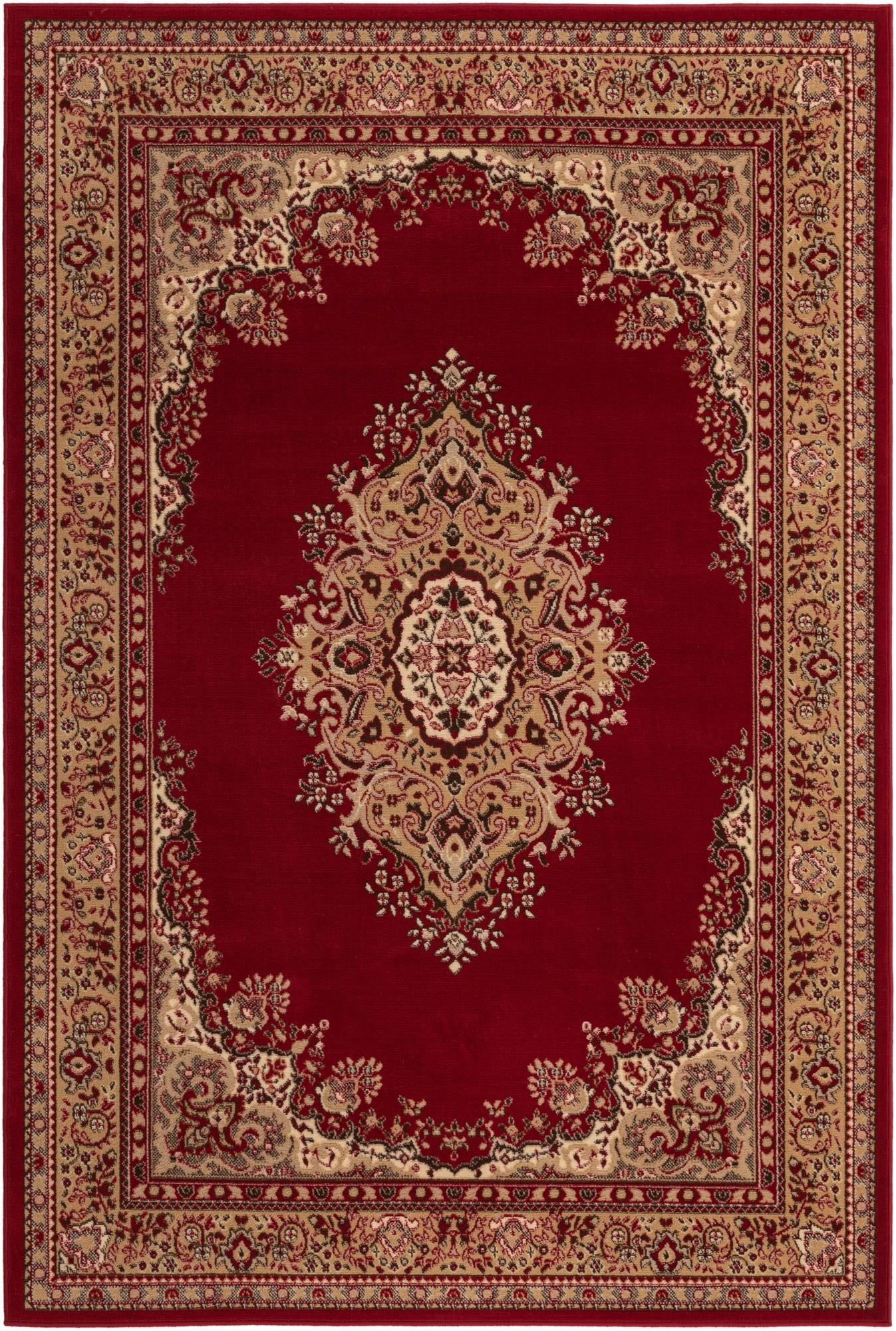 Rugs.com Amaya Collection Rug – 6' x 9' Burgundy Medium Rug Perfect For ...