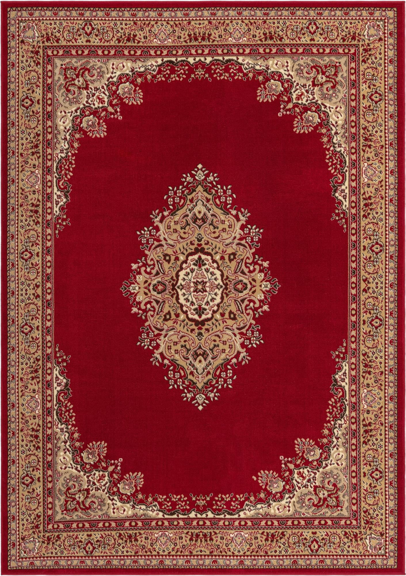 Rugs.com Amaya Collection Rug – 7' x 10' Burgundy Medium Rug Perfect ...
