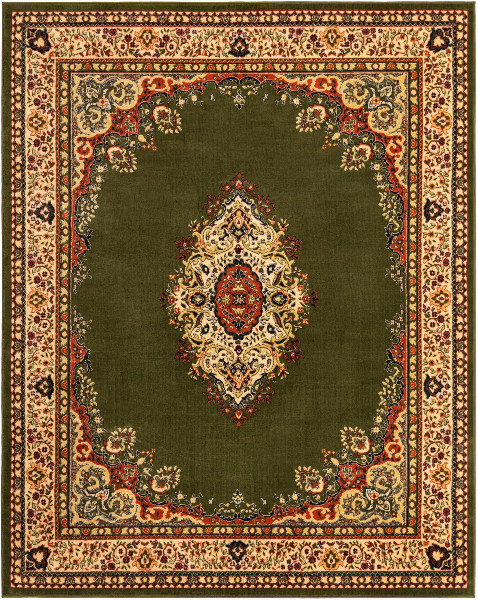 Rugs.com Amaya Collection Rug – 8' x 10' Green Medium Rug Perfect For ...