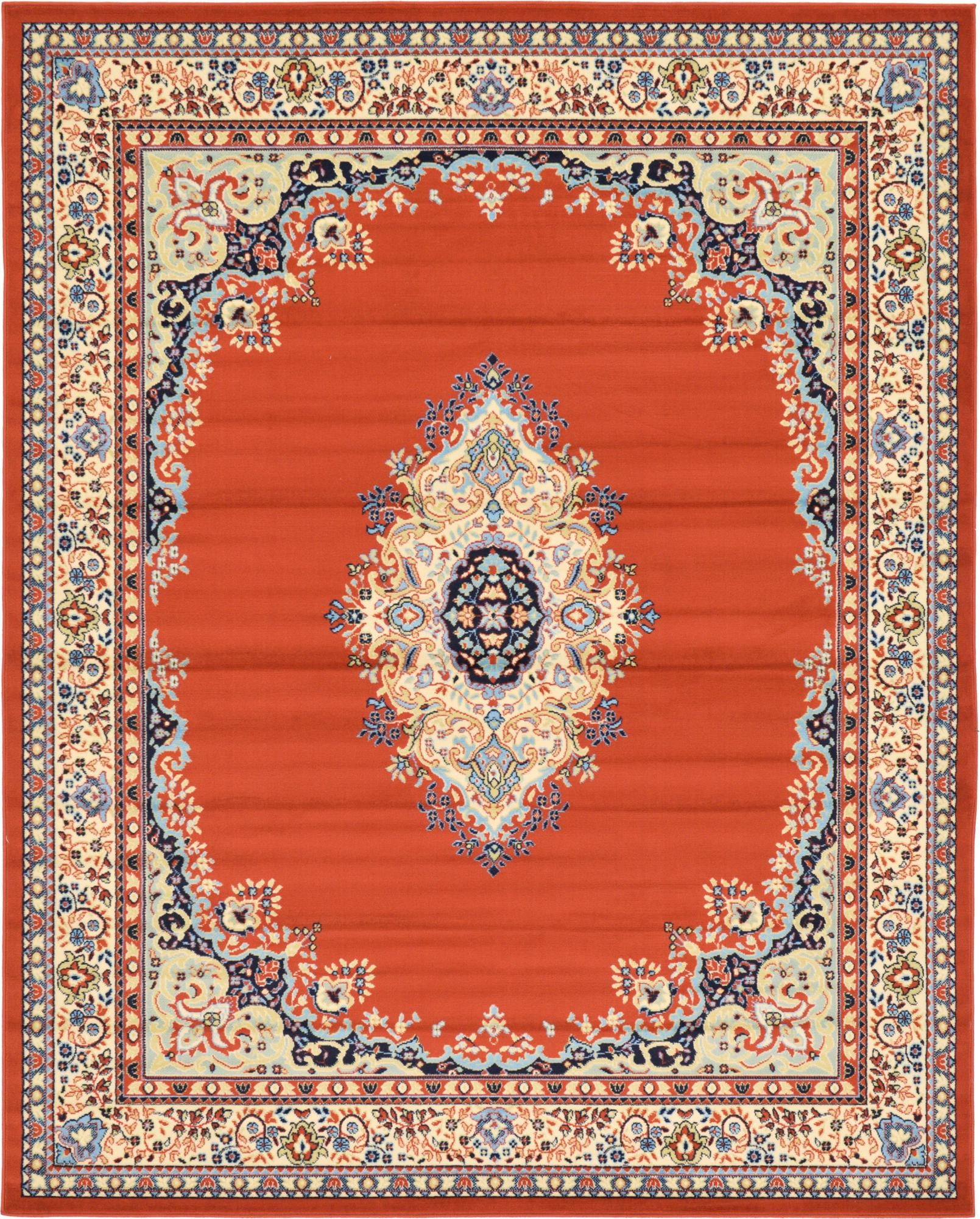 Rugs.com Amaya Collection Rug – 8' x 10' Terracotta Medium Rug Perfect ...