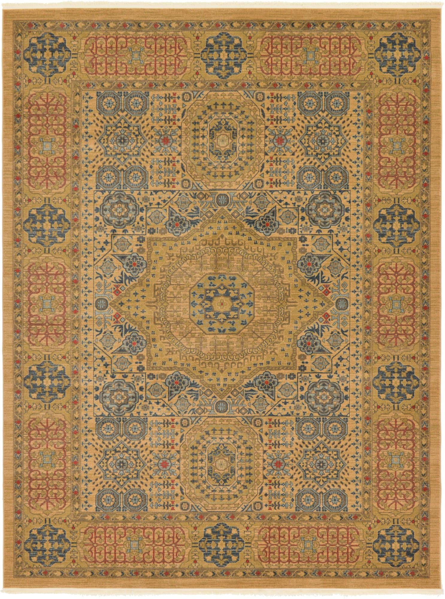 Rugs.com Amina Collection Rug – 9' x 12' Beige Flatweave Rug Perfect ...
