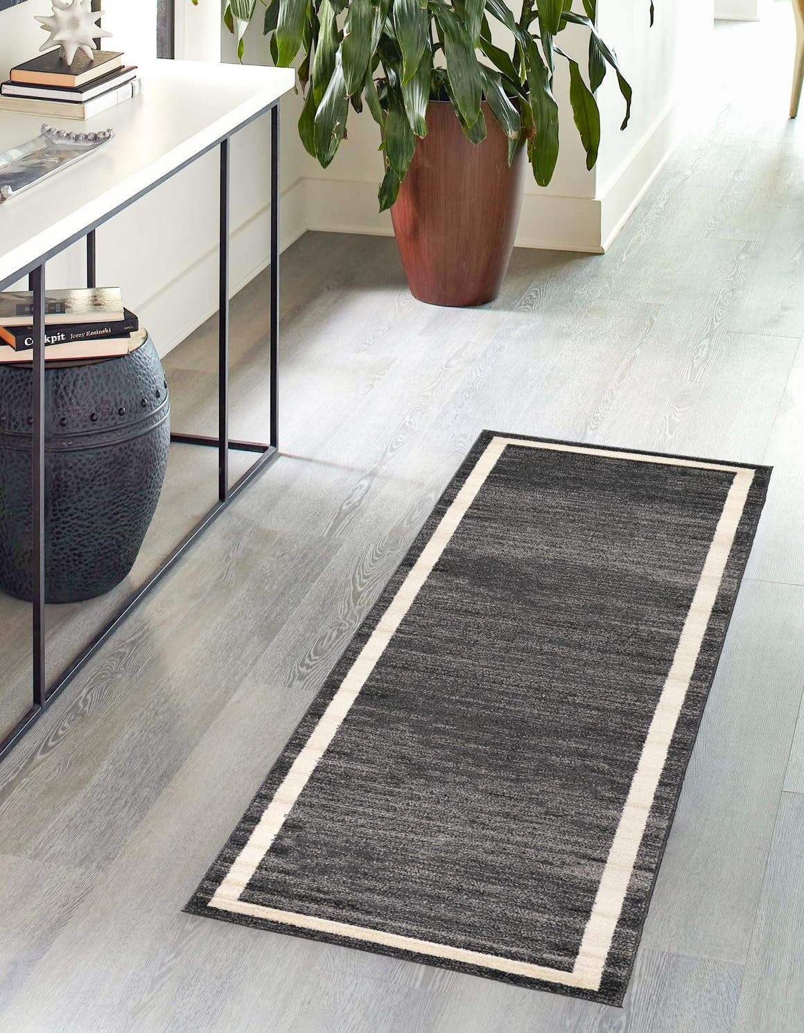 Rugs.com Angelica Collection Rug – 10 Ft Runner Black Medium Rug ...
