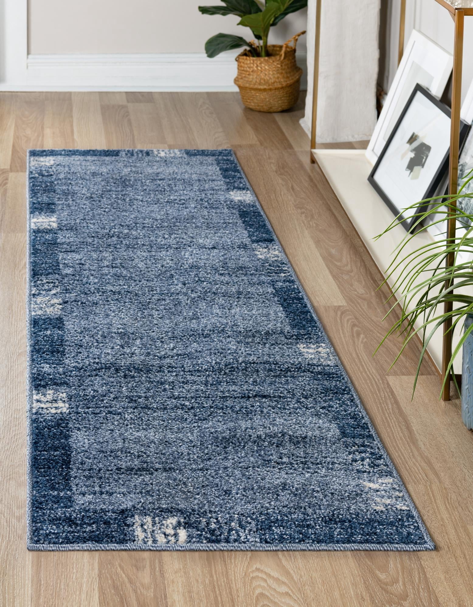 Rugs.com Angelica Collection Rug – 10 Ft Runner Light Blue Medium Rug ...