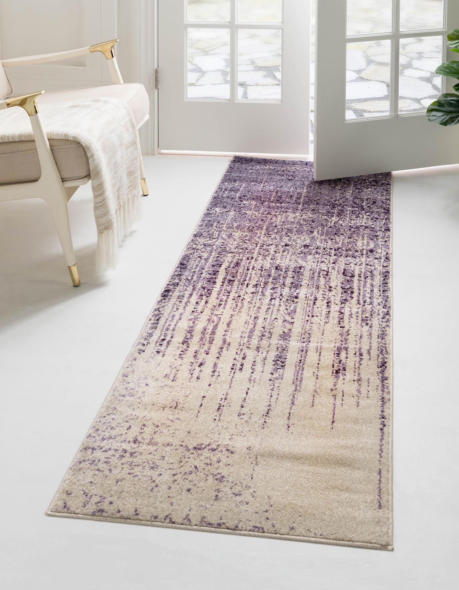 Rugs.com Angelica Collection Rug – 10 Ft Runner Purple Medium Rug ...