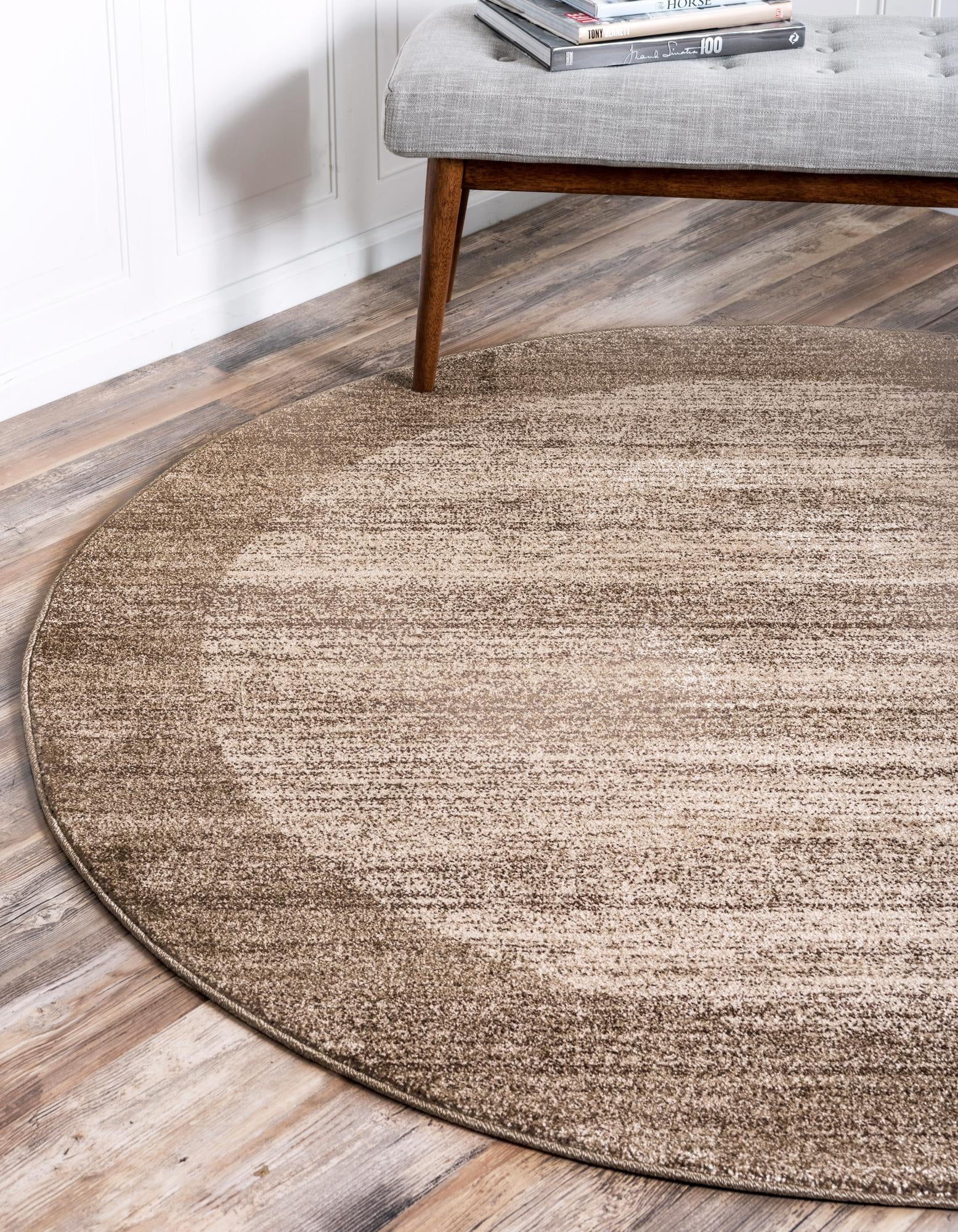 Rugs Angelica Collection, Contemporary Beige Round Rug, 8 Ft for ...