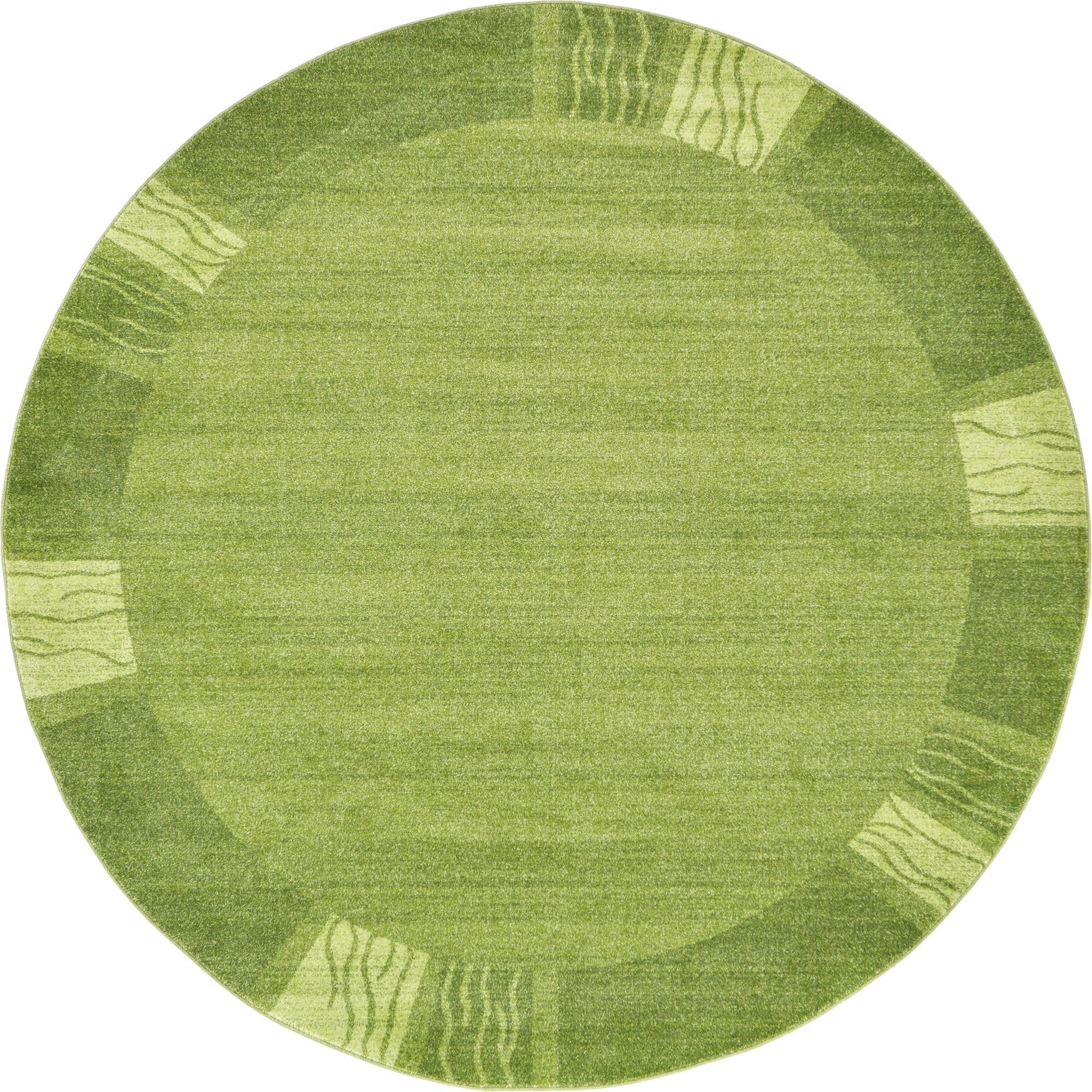 Rugs.com Angelica Collection Rug – 8 Ft Round Light Green Medium Rug ...